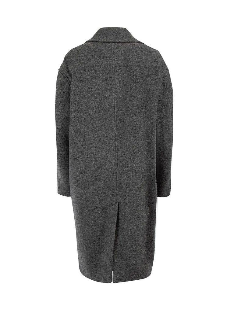 Isabel Marant Women's Grey Wool Double Breasted Mayetim Coat For Sale ...
