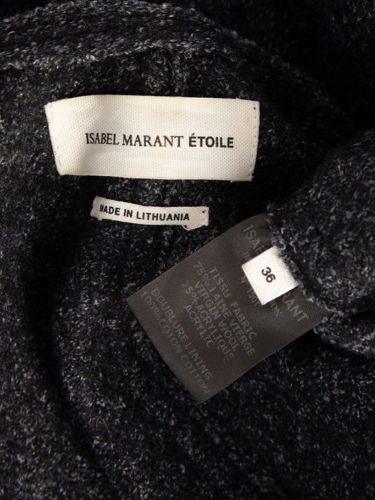 Isabel Marant Women's Isabel Marant Étoile Charcoal Wool Collarless ...