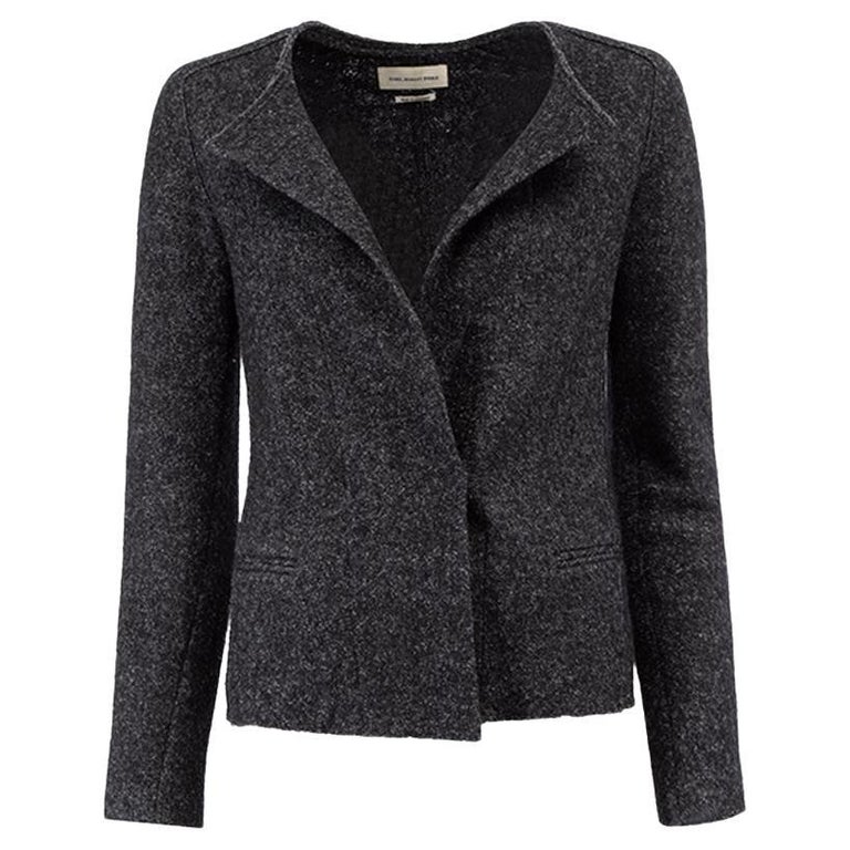 Isabel Marant Women's Isabel Marant Étoile Charcoal Wool Collarless ...