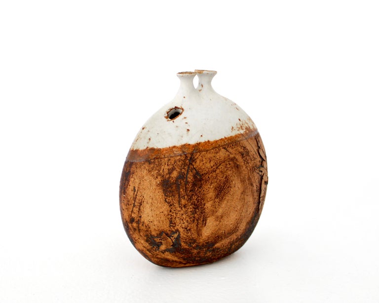 Isabel Parks Ceramic Vessel or Weed Pot Signed Parks Hickory Grove ...