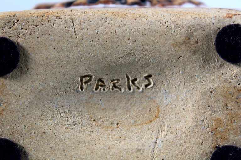 Isabel Parks Midcentury Modern Art Pottery Ceramic Vessel with Sun ...