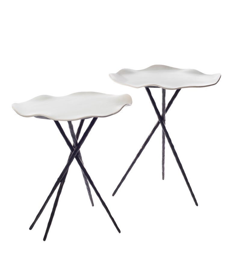 Isabelle Azema Belles de Nuit Table in Enameled Sandstone and Forged ...