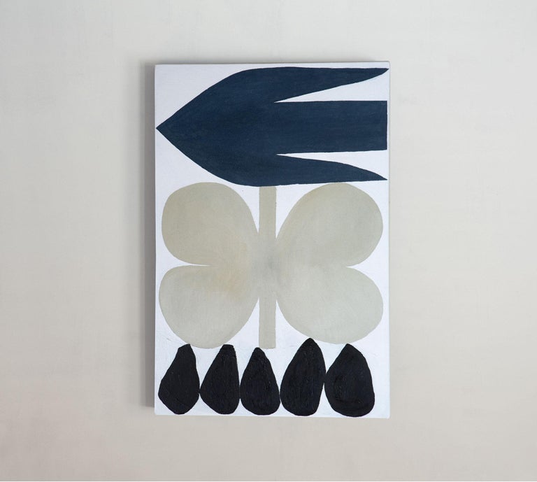 Isabelle Carr - The Dove - Modern Abstract Blue White Painting For Sale ...