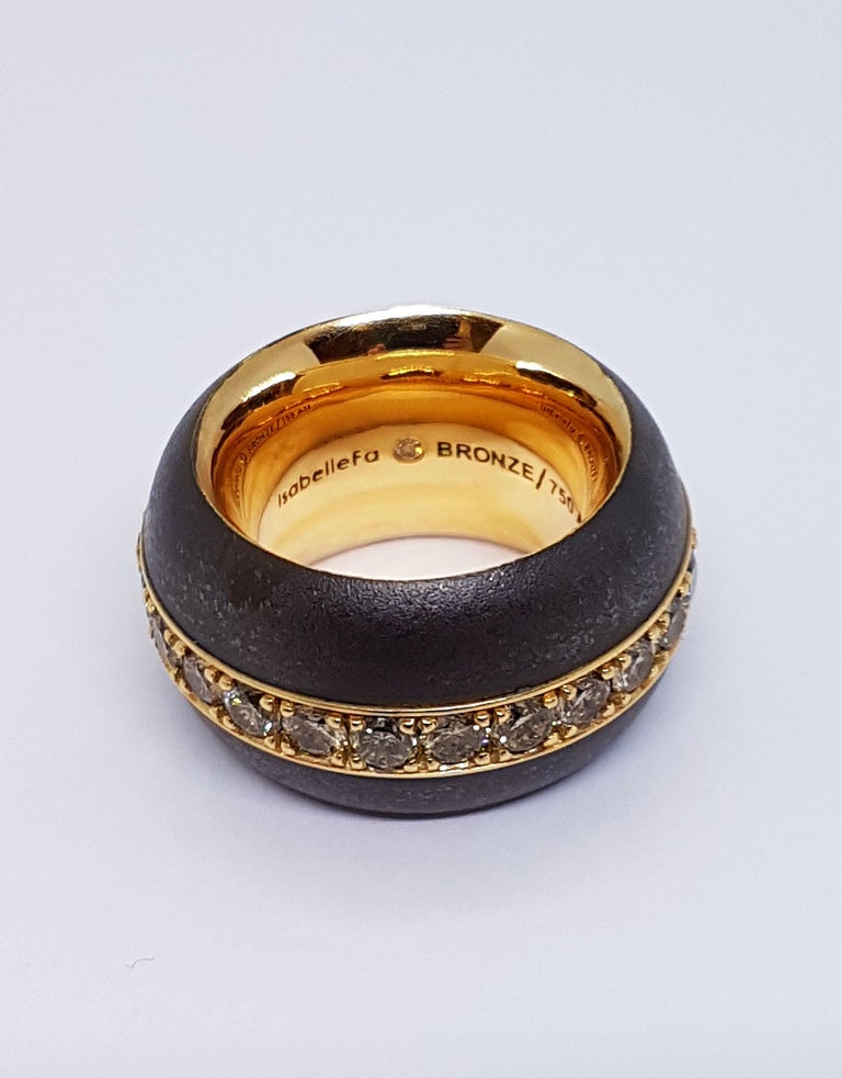 Isabelle Fa Natural Brown Diamond Bronze Rose Gold Ring For Sale at ...