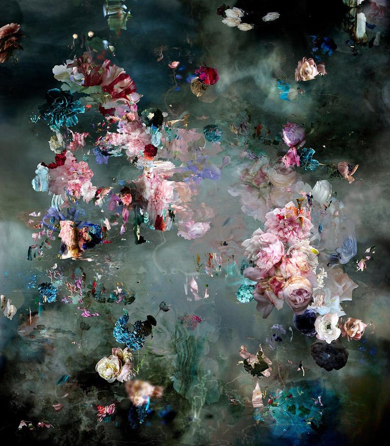 Isabelle Menin - Cherubini # 4 vertical colorful abstract dominant blue ...