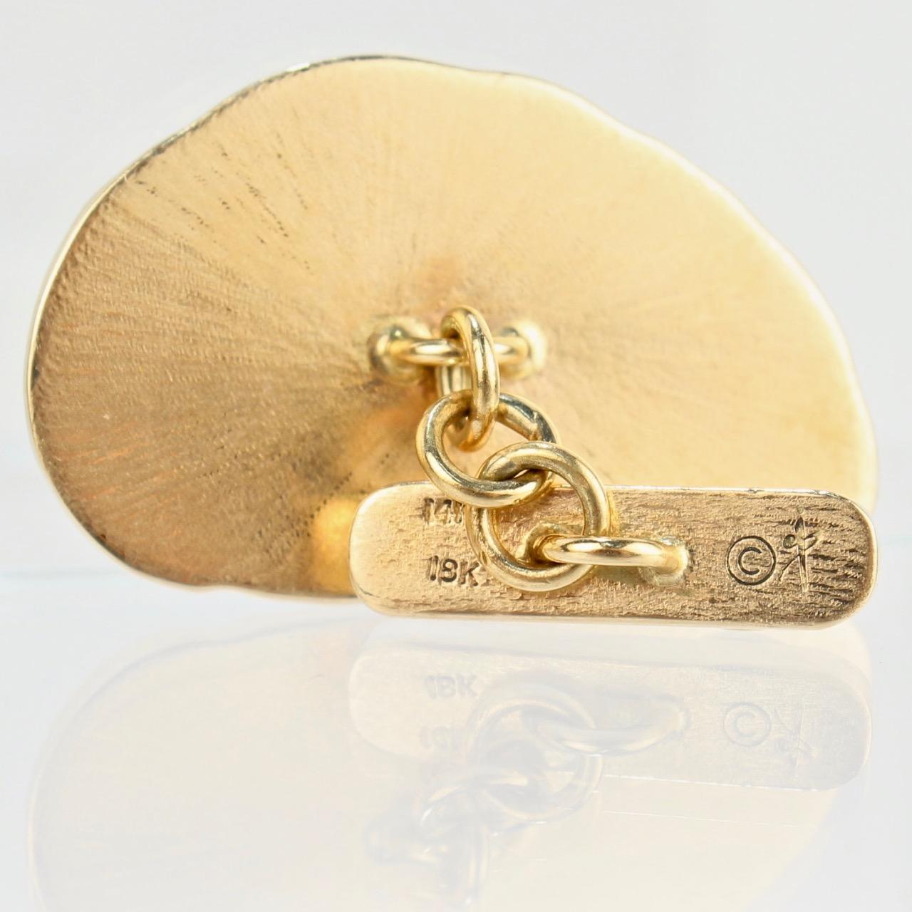 Isabelle Posillico Gold and Chinese Jade or Jadeite Cufflinks For Sale ...