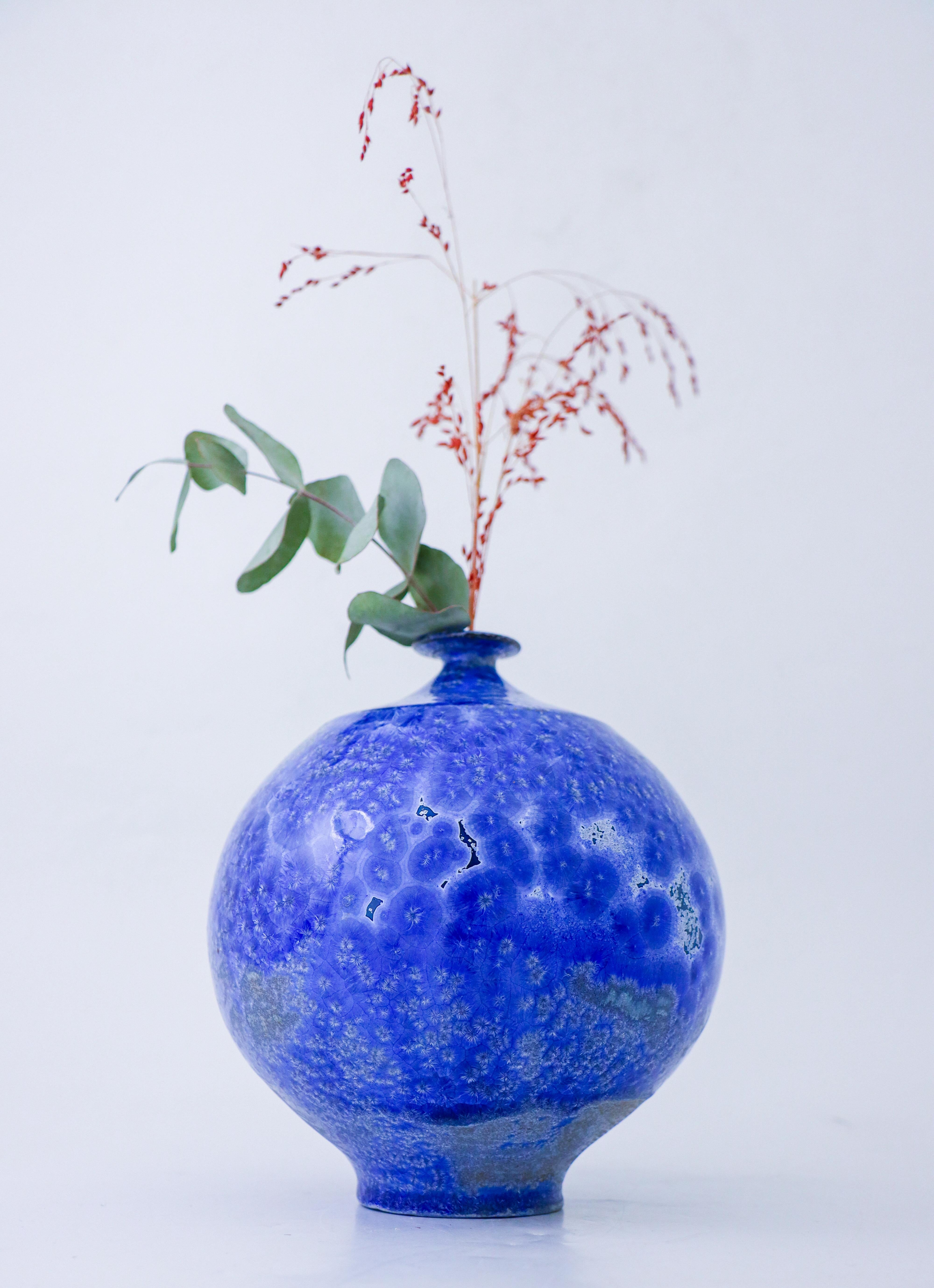 Isak Isaksson - Blue Ceramic Vase - Crystalline Glaze - Contemporary ...
