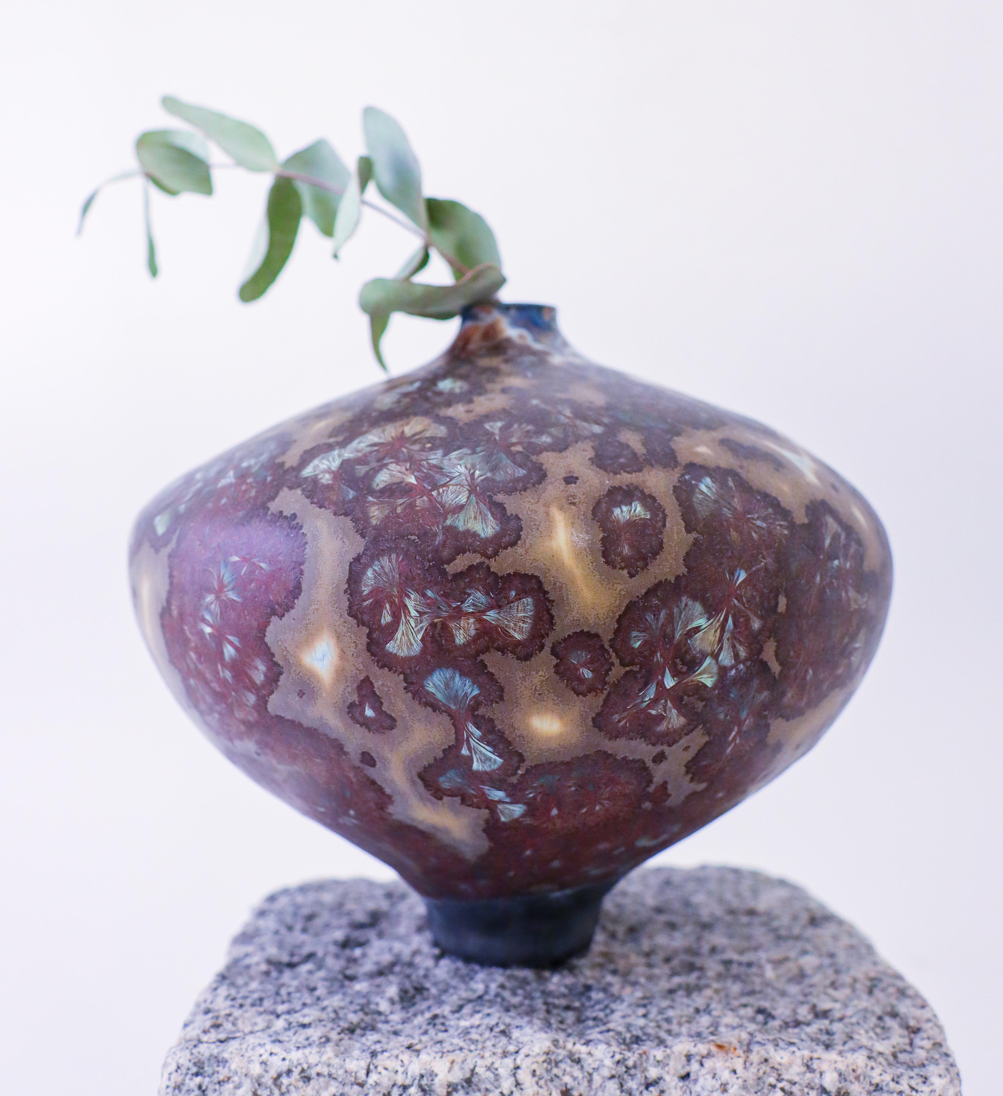 Isak Isaksson Ceramic Vase with spectacular Crystalline Glaze ...