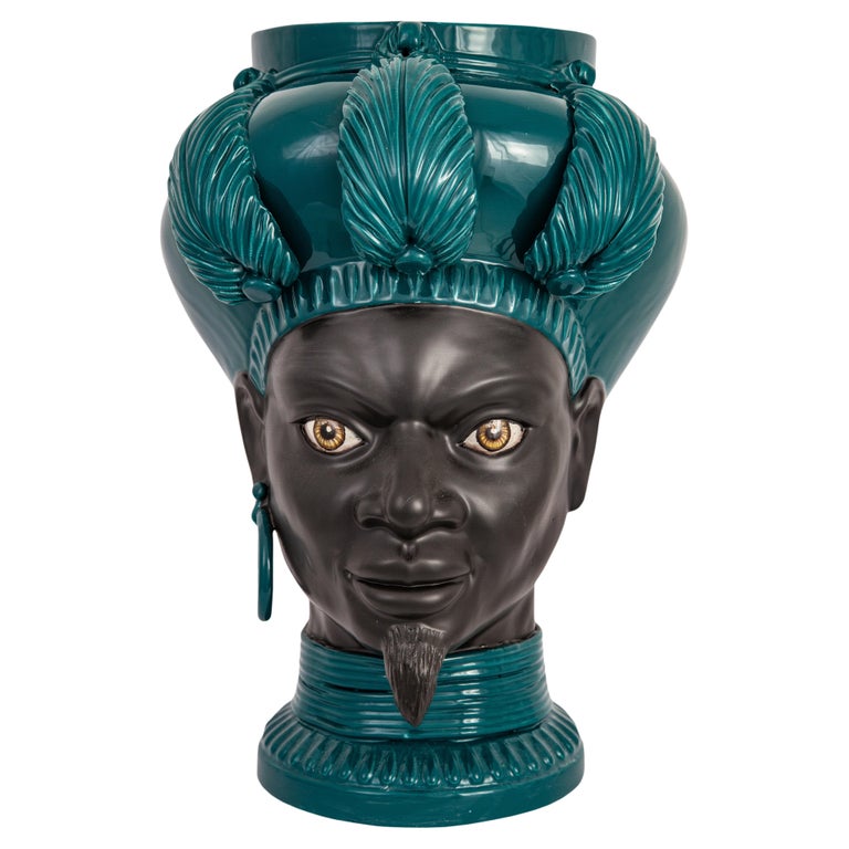 ISIDE I19, Woman's Moorish Head, Handmade in Sicily, 2021, Golden, Size ...