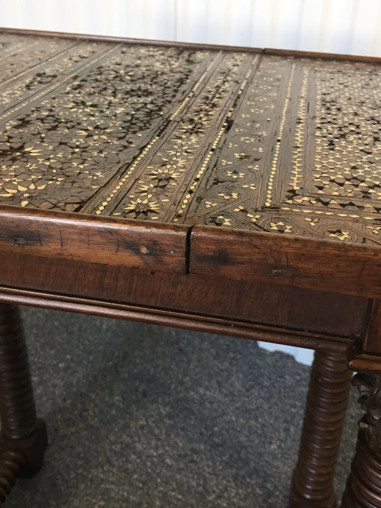 Islamic Bone Inlay Panel Side Table For Sale at 1stDibs | bone panel