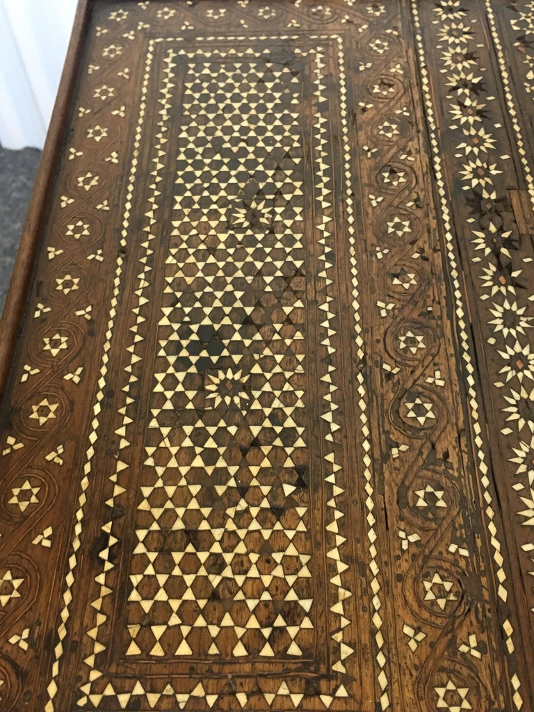 Islamic Bone Inlay Panel Side Table For Sale at 1stDibs | bone panel