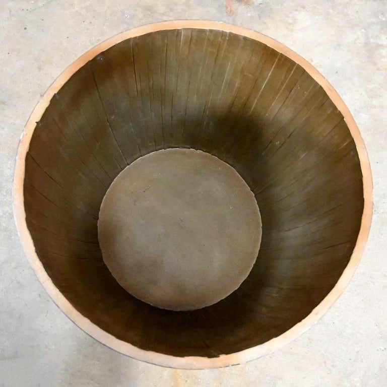 Island Style Boho Chic Resin Tiki Tribal Large Drum End or Accent Table ...