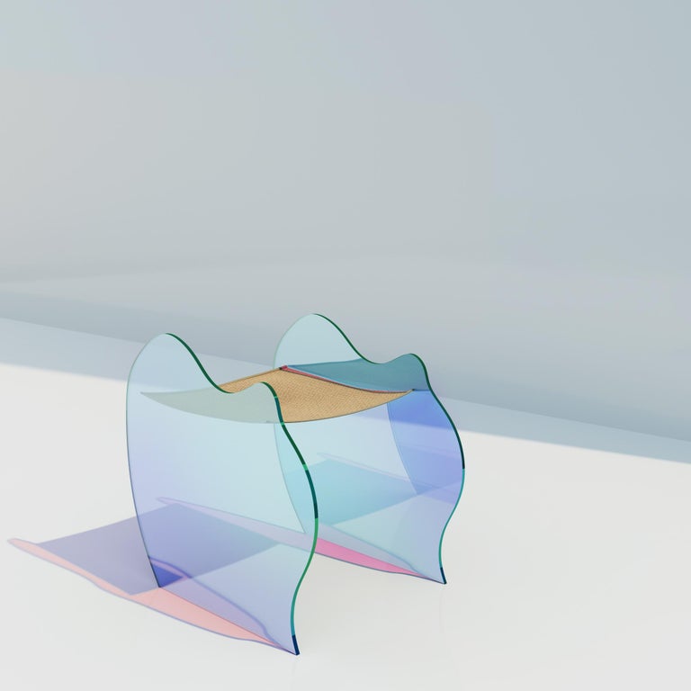 Isola Glass Bench by Brajak Vitberg For Sale at 1stDibs