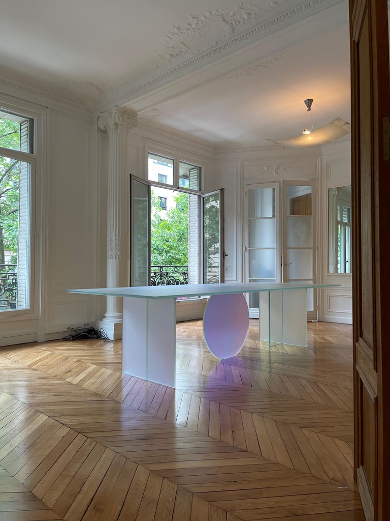 Isola Satin Dining Table by Brajak Vitberg For Sale at 1stDibs