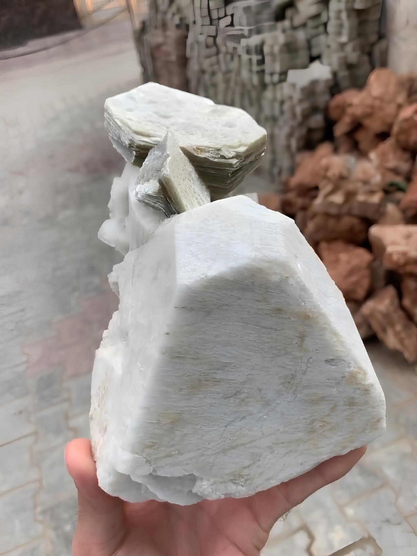 Isolated Muscovite Mica Crystals On Big Microcline Specimen From ...