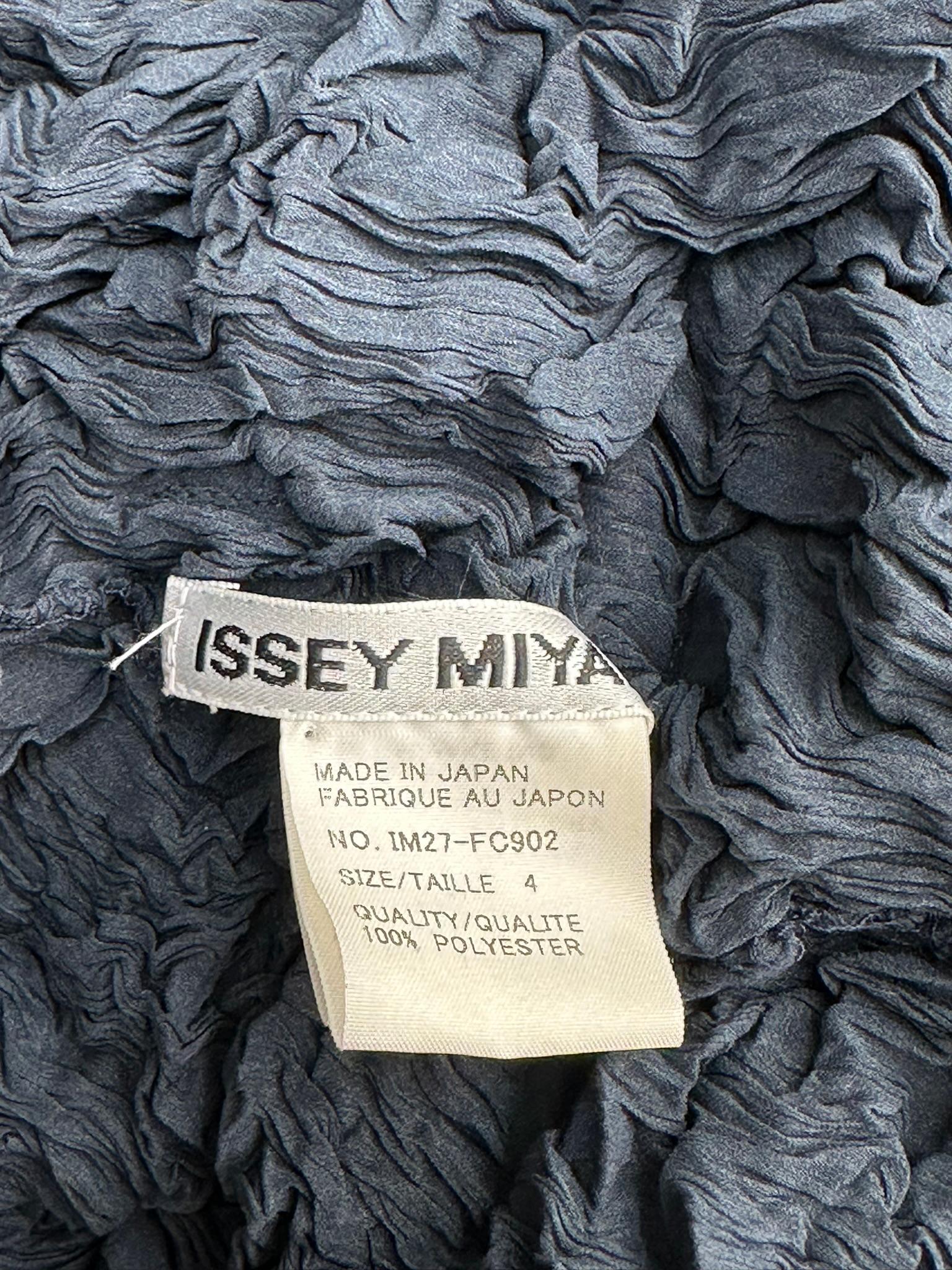 Issey Miyake 2002 Dark Blue and Red Pucker Pleat Zipper Front Sporty ...