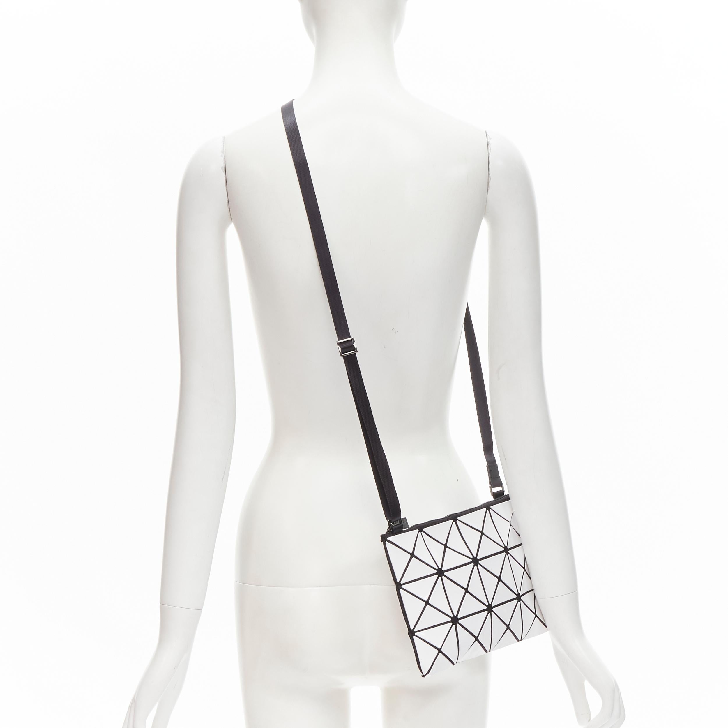ISSEY MIYAKE BAOBAO Prism white PVC mesh geometric crossbody bag at 1stDibs