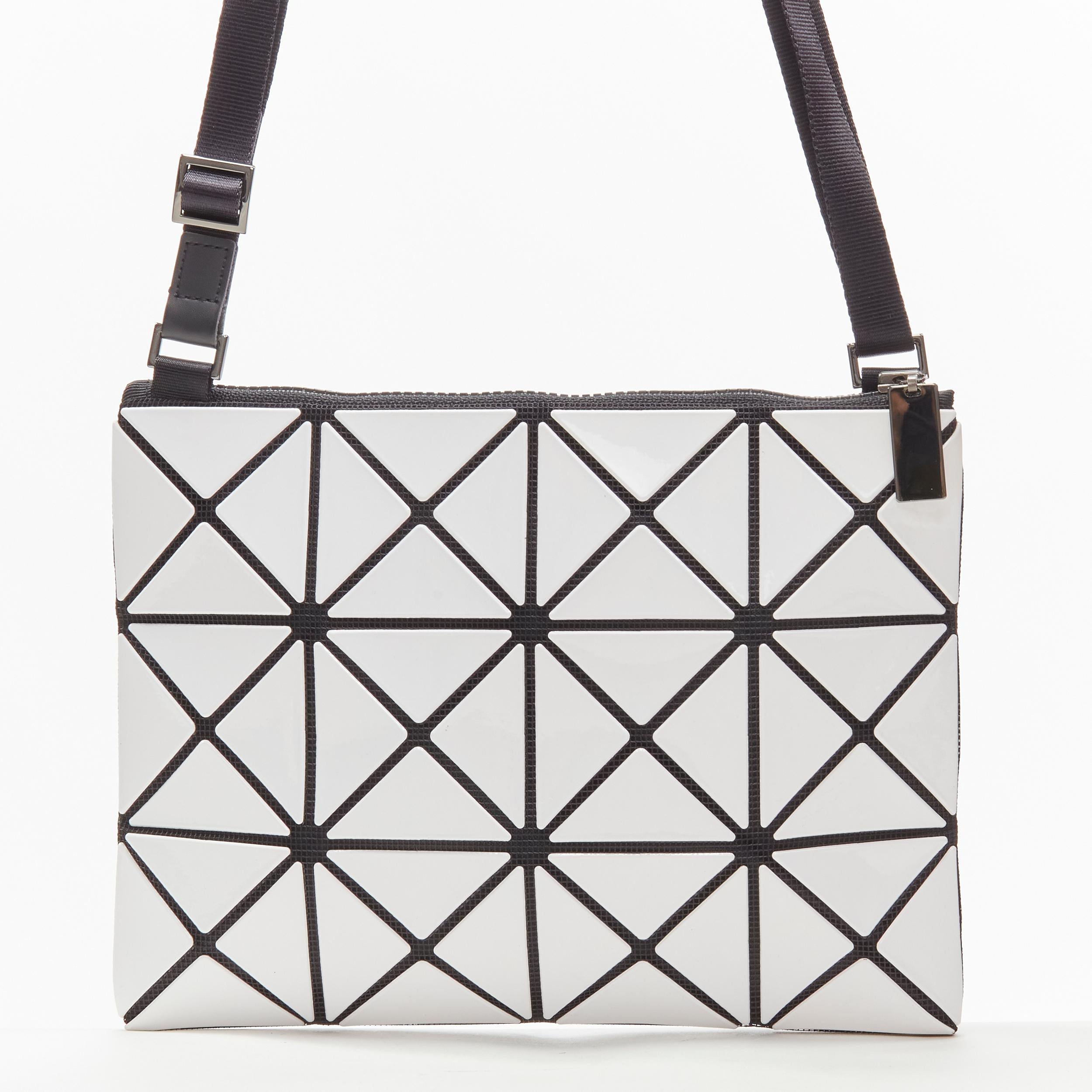 ISSEY MIYAKE BAOBAO Prism white PVC mesh geometric crossbody bag at 1stDibs