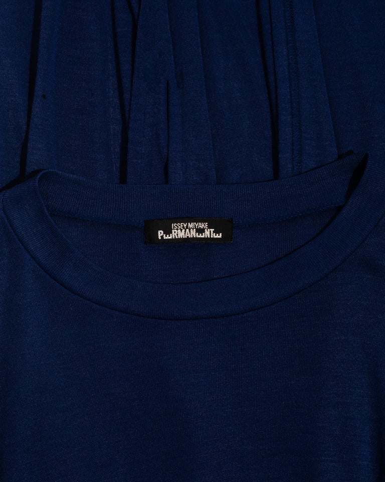 Issey Miyake blue rayon harem pant suit, c. 1985 For Sale at 1stDibs