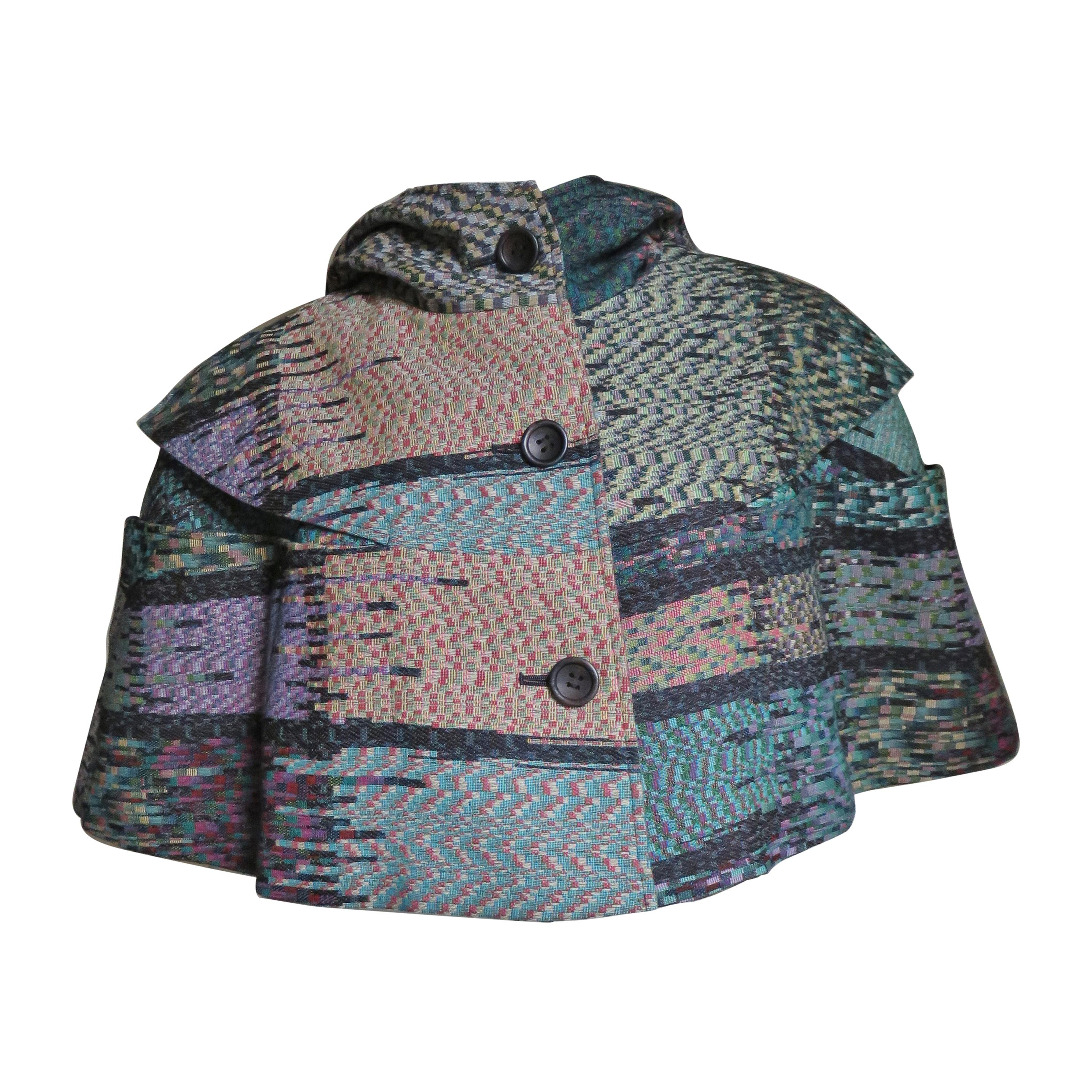 Issey Miyake Red Shrunken Bomber Jacket at 1stDibs