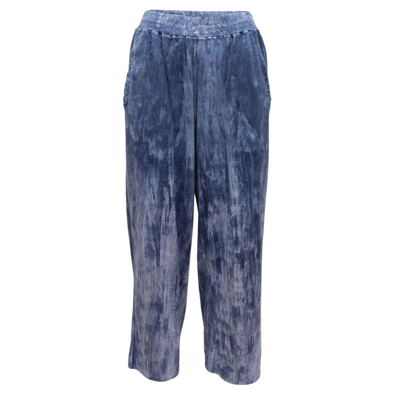 Issey Miyake Indigo Tie-Dye Lounge Trousers For Sale at 1stDibs