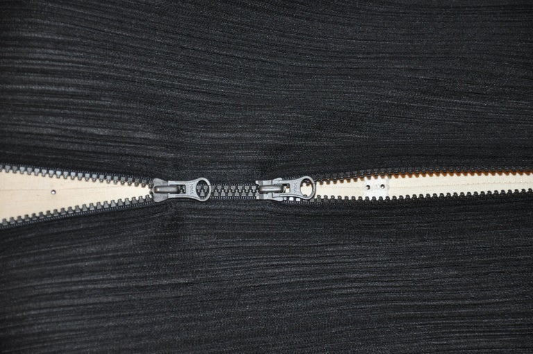 Issey Miyake "Limited Edition" Jet-Black High-Collared, 2-Way Zipper ...