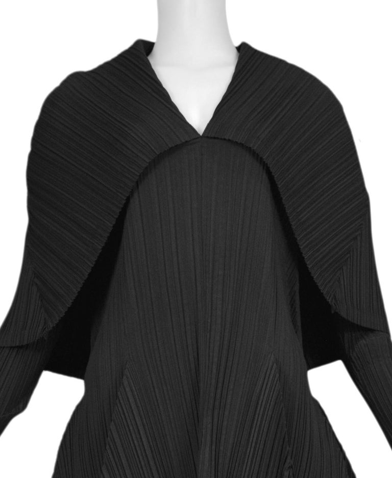Vintage Issey Miyake Black Pleated Museum Collection Dress 1985 at ...