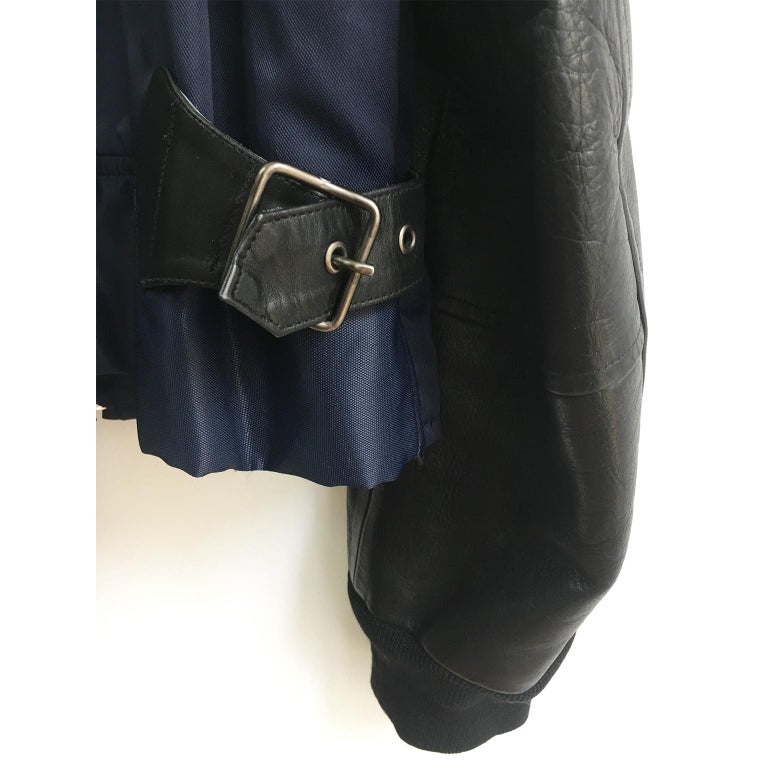 Issey Miyake Navy Black Bomber Jacket With Patch-appliqué SS 1994 For ...