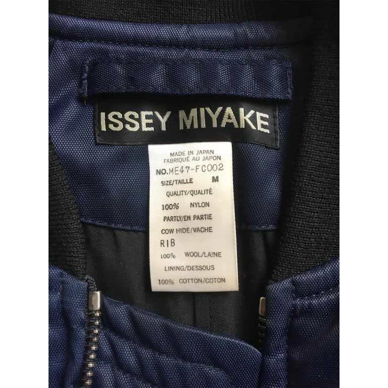 Issey Miyake Navy Black Bomber Jacket With Patch-appliqué SS 1994 For ...