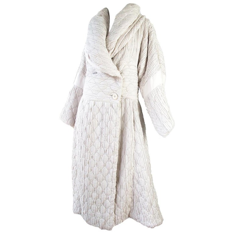 Issey Miyake Quilted Cocoon Coat, 1990s at 1stDibs