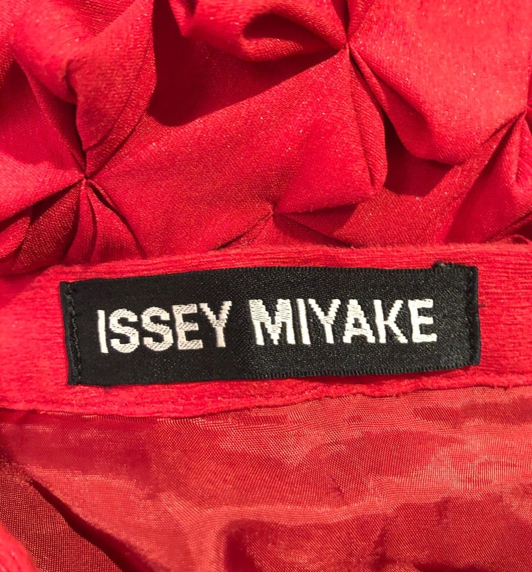 Issey Miyake Red Origami Skirt For Sale at 1stDibs
