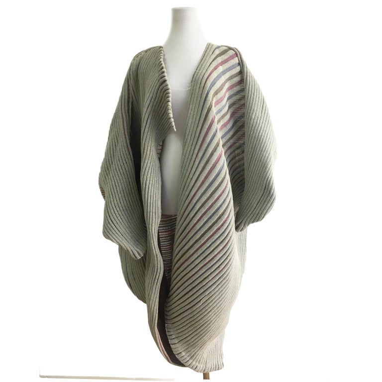 Issey Miyake "Seashell" Multi Colour Historical Jacket Knit Coat 1985 ...