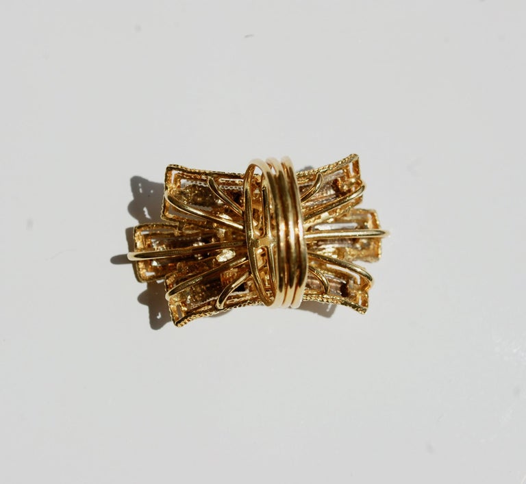 Italian 18KG Pagoda Annaratone and Magyary Design Ring For Sale at 1stDibs