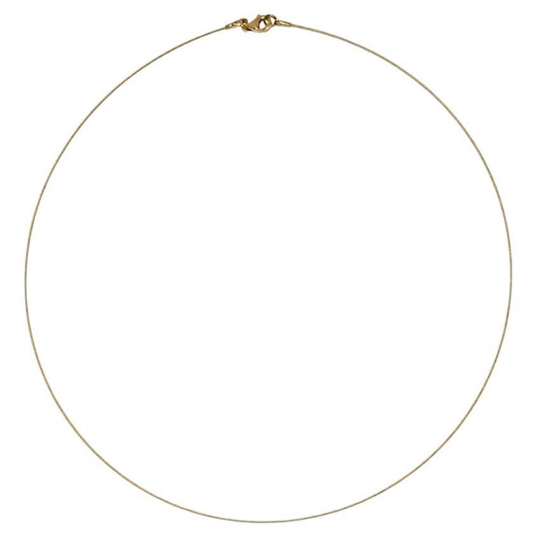 Collier ras du cou en or jaune italien 18kt 18" 0.50mm Twist Cable ...