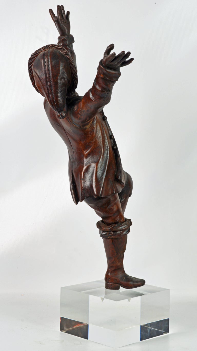 Italian 18th Century Carved Statue of a Dancing Jubilant Boy on a ...