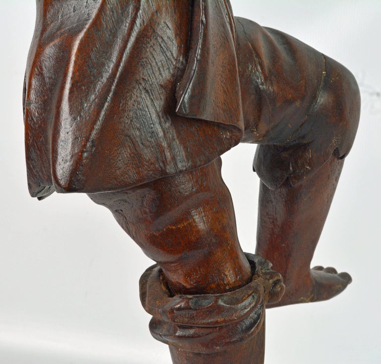 Italian 18th Century Carved Statue of a Dancing Jubilant Boy on a ...