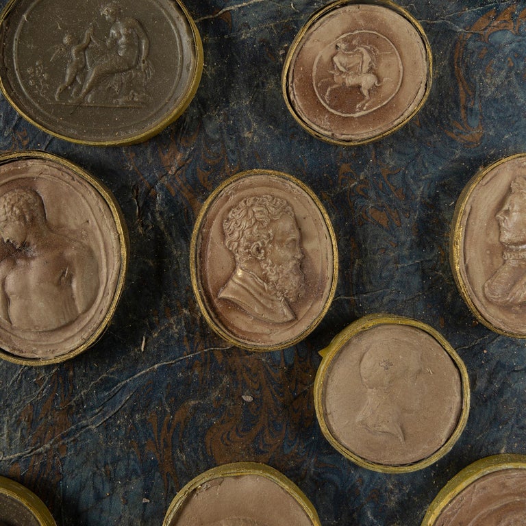 Italian 18th Century Collection of Wax Reliefs For Sale at 1stDibs