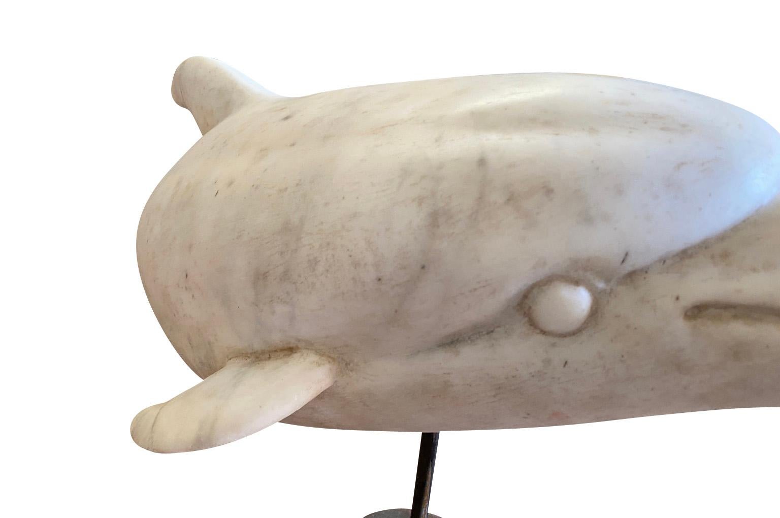 Italian 18th Century Dolphin Sculpture For Sale at 1stDibs