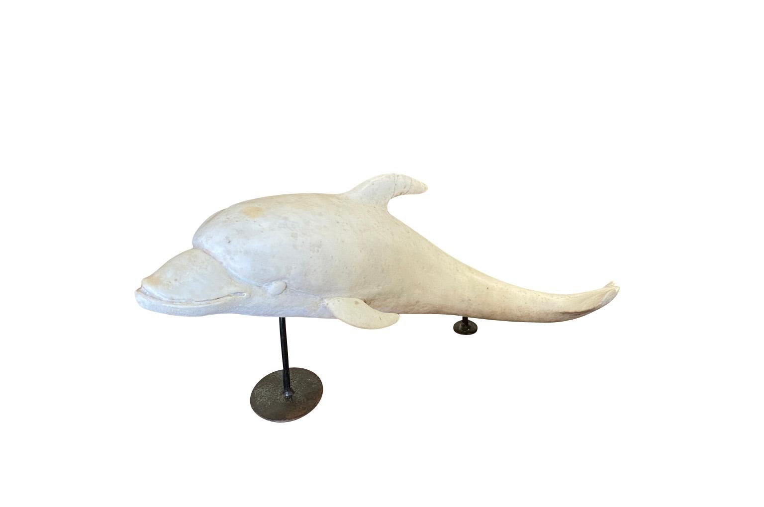 Italian 18th Century Dolphin Sculpture For Sale at 1stDibs