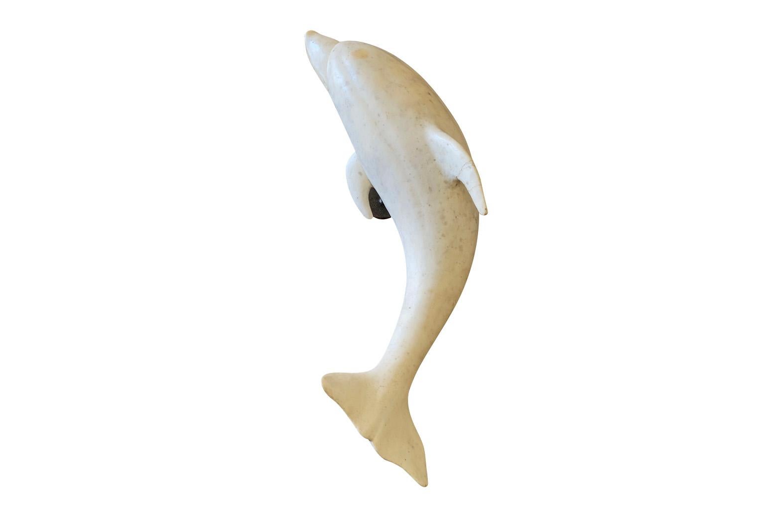 Italian 18th Century Dolphin Sculpture For Sale at 1stDibs