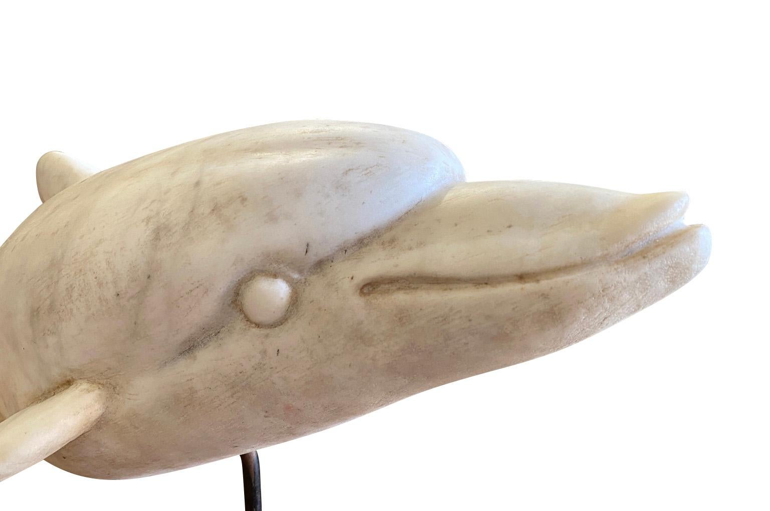 Italian 18th Century Dolphin Sculpture For Sale at 1stDibs
