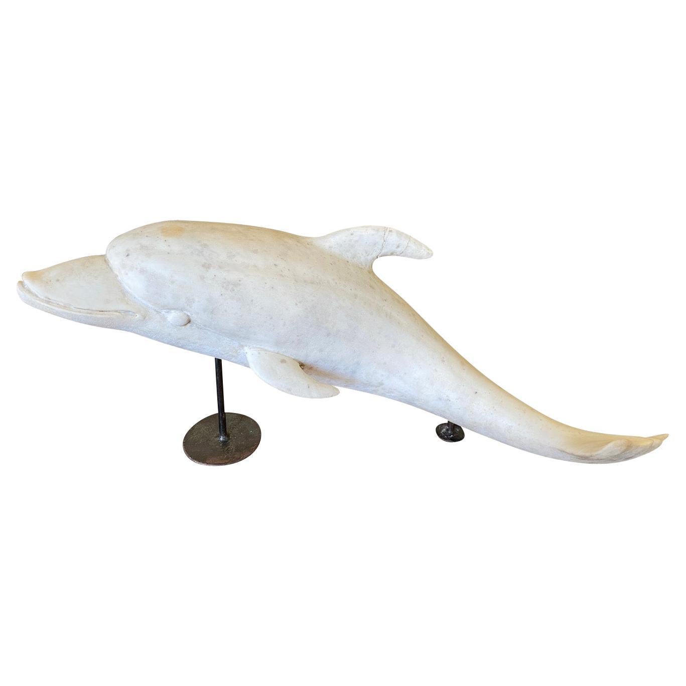 Italian 18th Century Dolphin Sculpture For Sale at 1stDibs