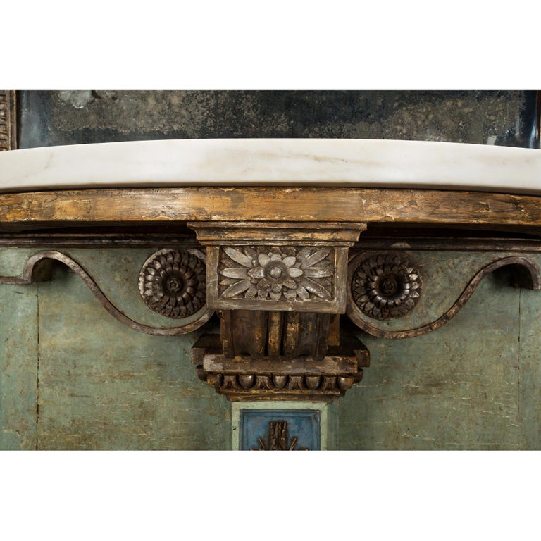Italian 18th Century Louis XIV Period Mecca Mirror and Console For Sale ...