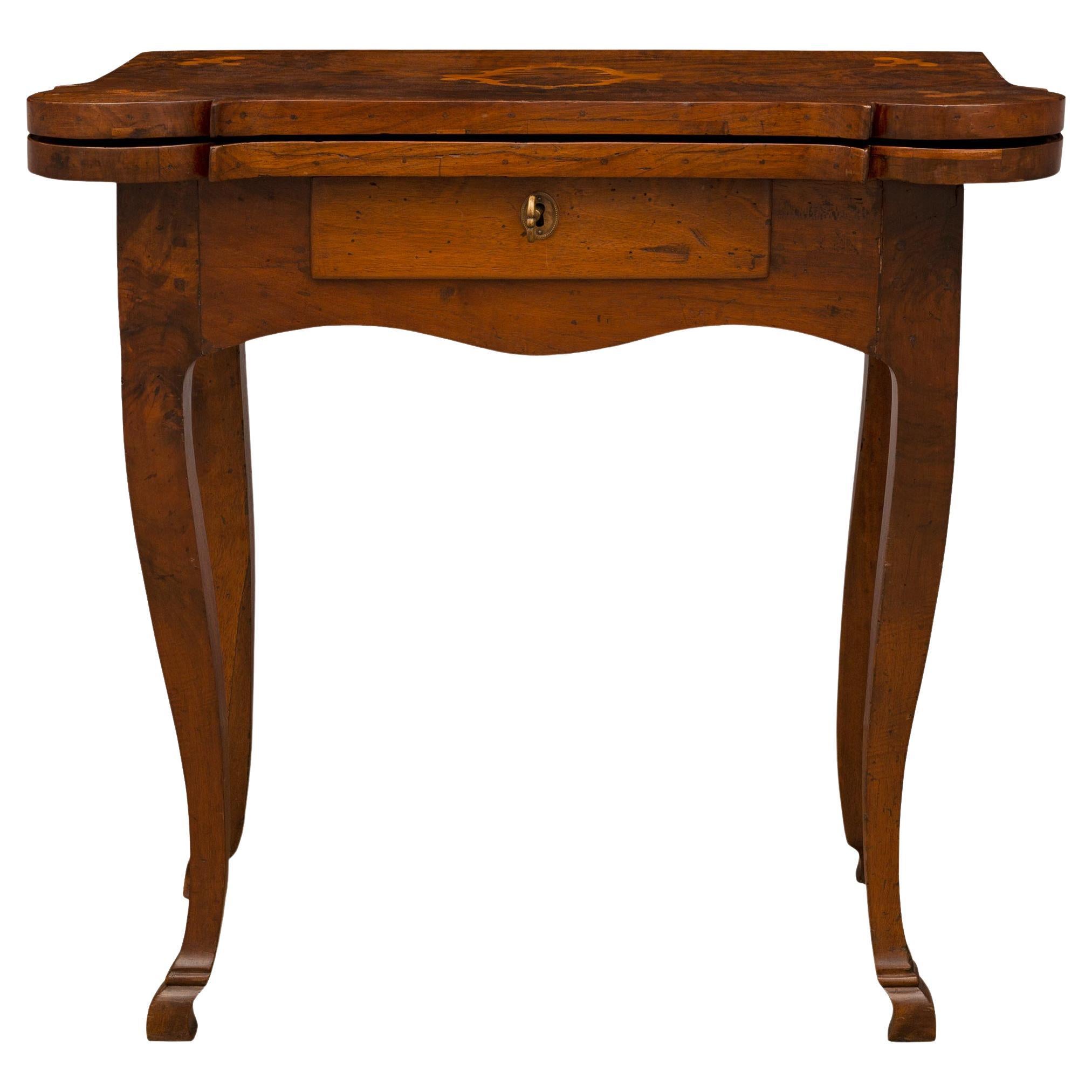 Fine 18th Century Italian Inlaid Games Table For Sale at 1stDibs