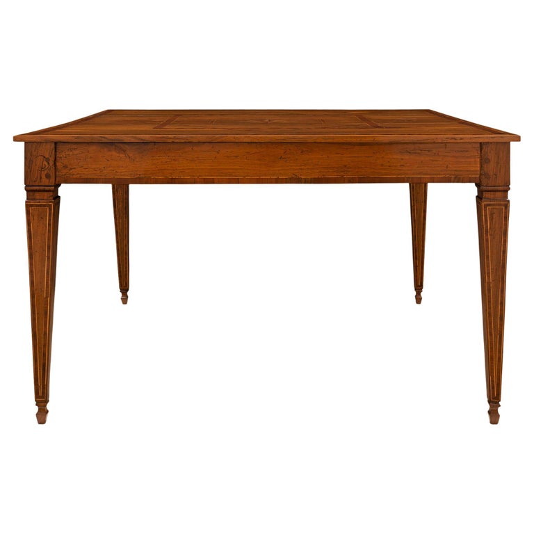 Italian 18th Century Louis XVI Period Country Walnut Square Center ...