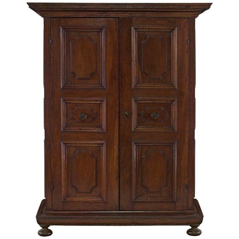 Italian 18th Century Solid Walnut and Iron Tuscan Armoire For Sale at ...