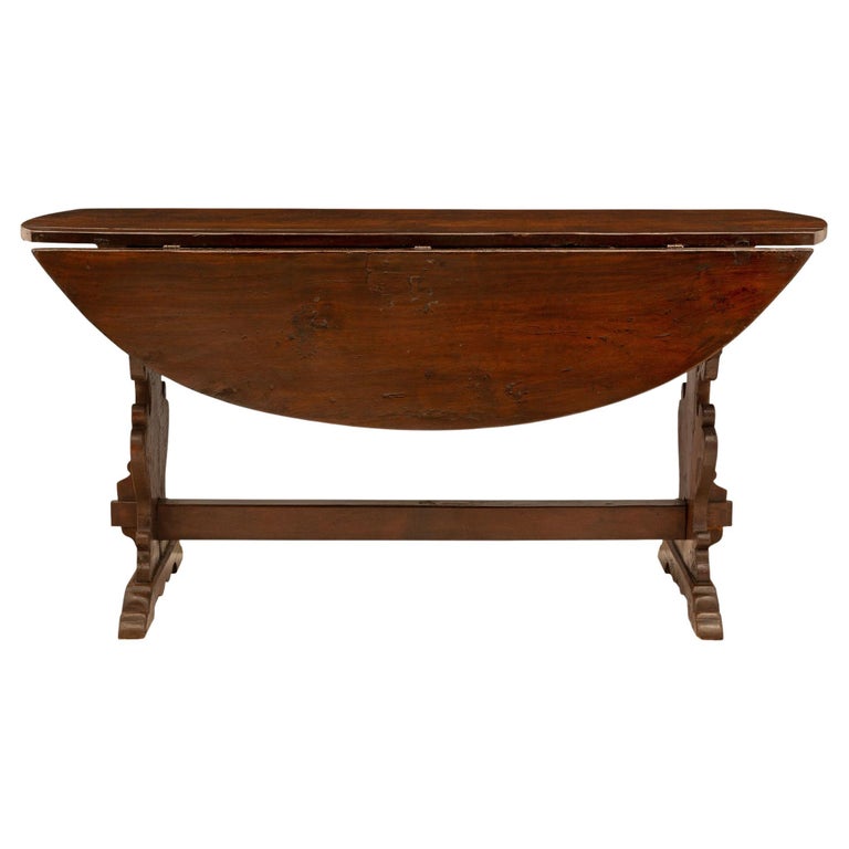 Italian 18th Century Solid Walnut Gateleg Table from Tuscany For Sale ...