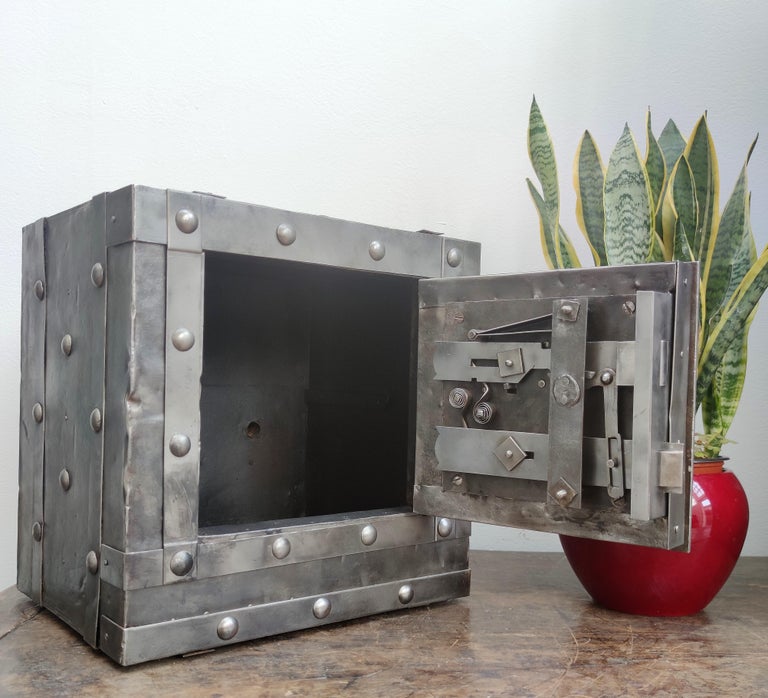 Italian 18th Century Wrought Iron Studded Antique Safe Strong Box at ...