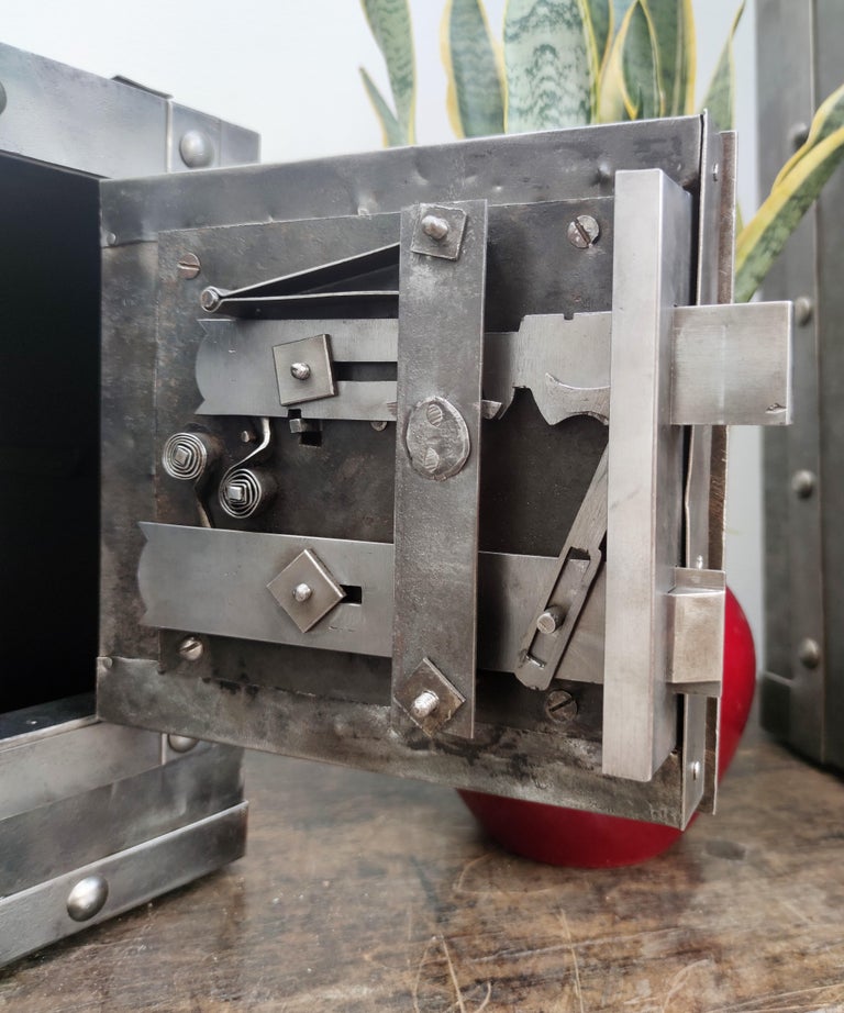 Italian 18th Century Wrought Iron Studded Antique Safe Strong Box at ...