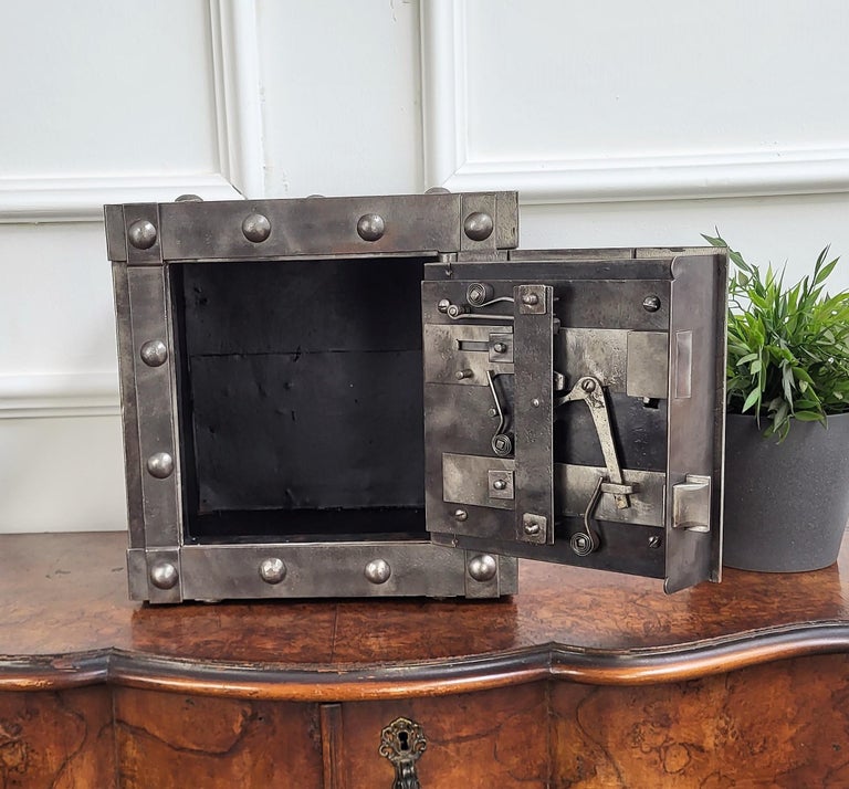 Italian 18th Century Wrought Iron Studded Antique Safe Strong Box at ...